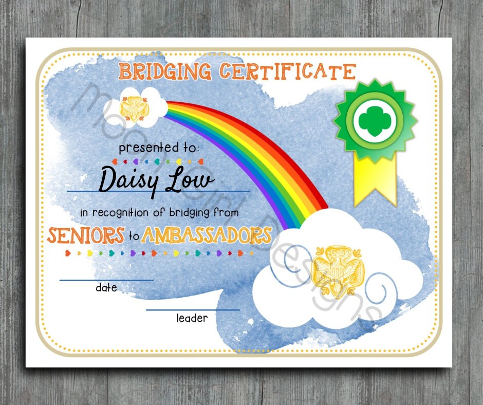 Design & Templates Bridging Ceremony Girl Scout Ambassador Bundle ...