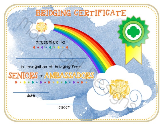 Design & Templates Bridging Ceremony Girl Scout Ambassador Bundle ...