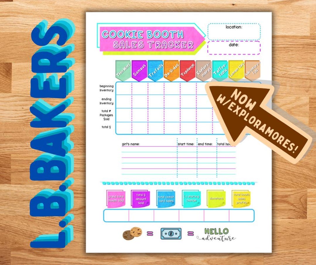 LBB Little Brownie Bakers Girl Scout Cookie Booth Sales Tracker 2026 ...