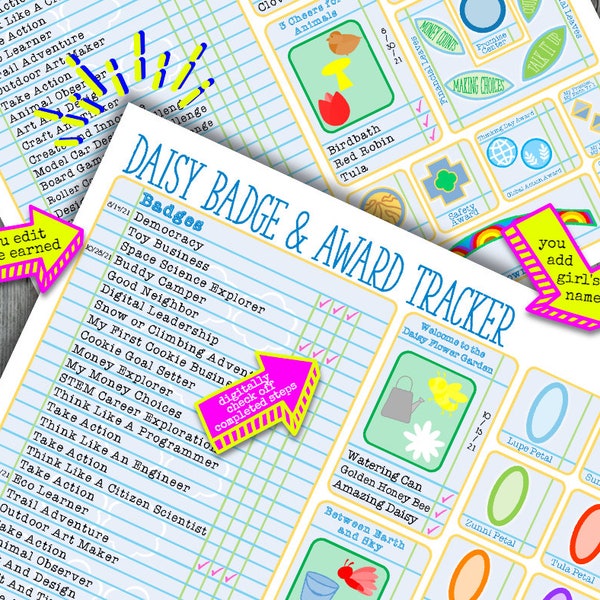 Daisy Badge Chart - Etsy Singapore