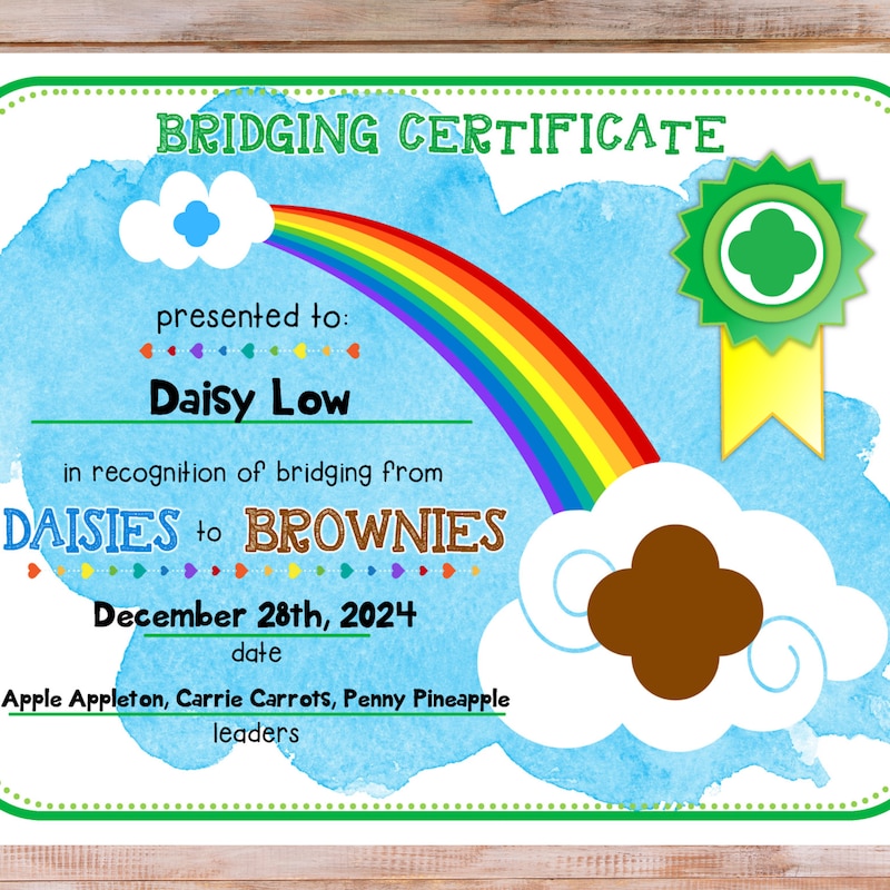 Daisy Award Certificate Template - Etsy