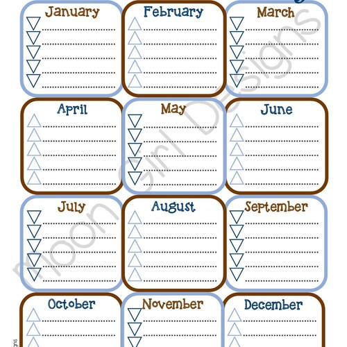 Daisy Girl Scout Birthday Calendar Troop Fillable Customize - Etsy