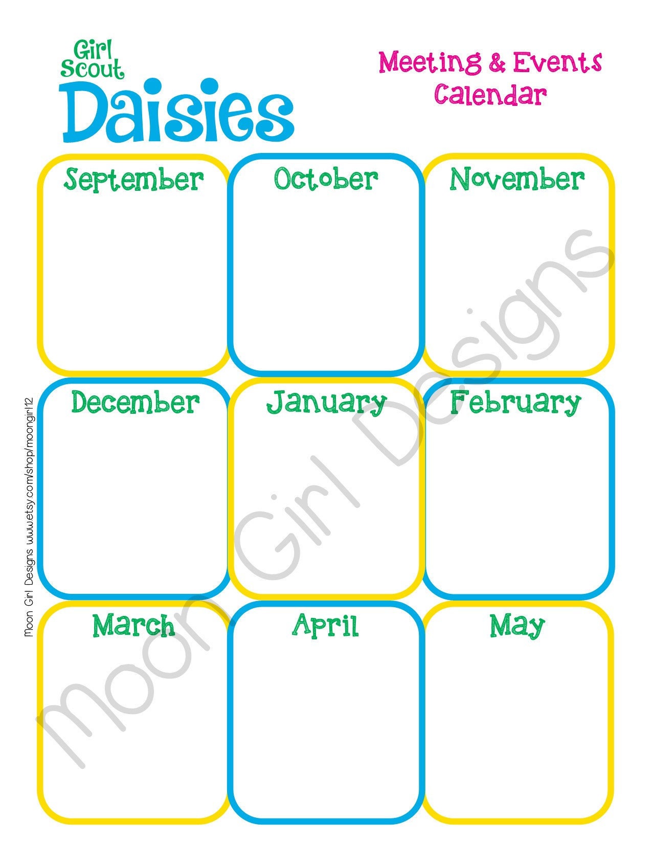 Girl Scout Daisy Template