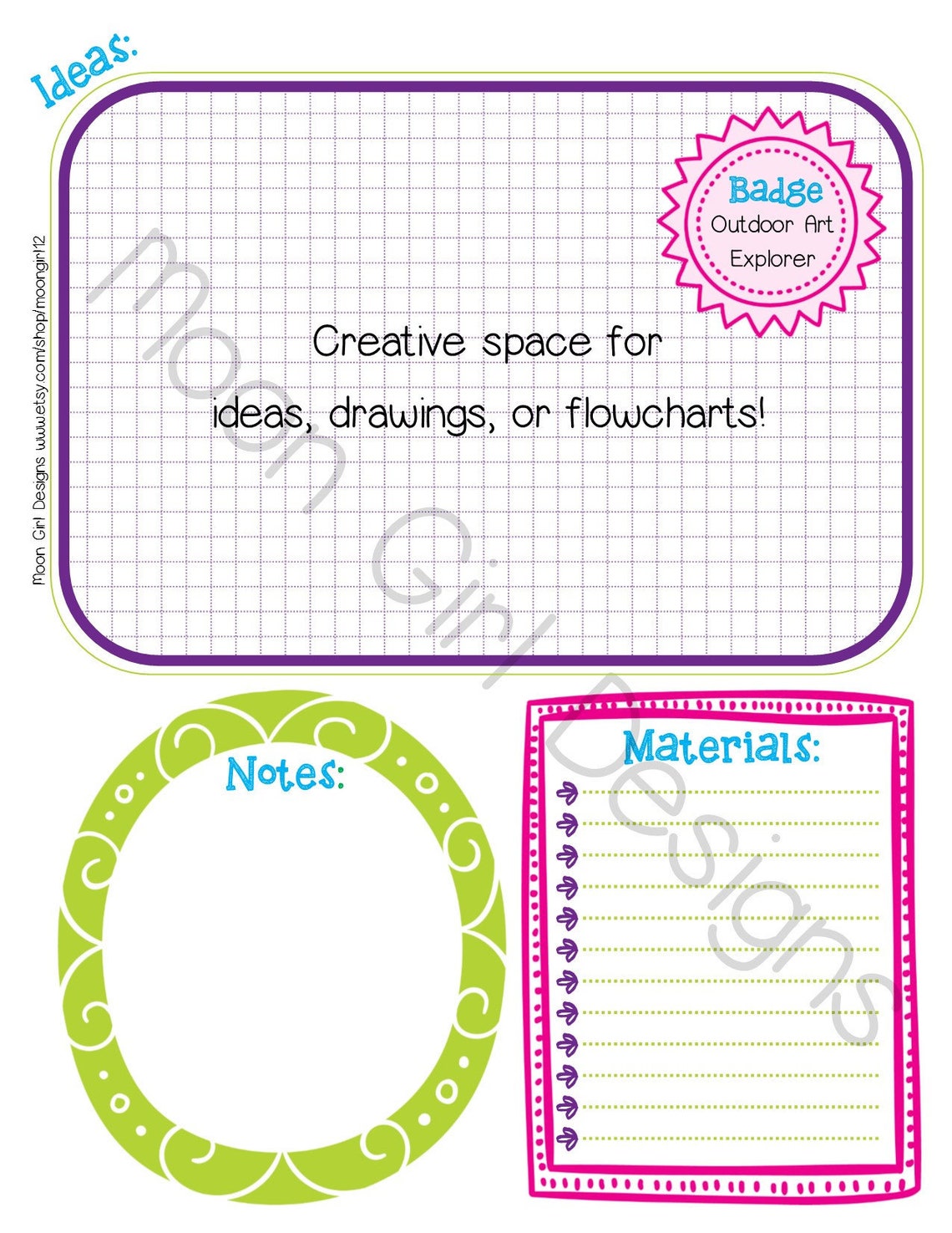 Junior Girl Scout Badge Planner Troop Leader Editable Printable PDF ...