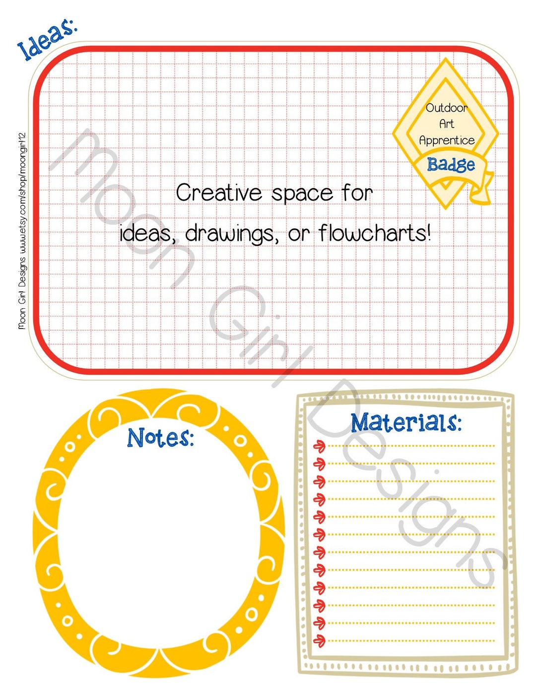 Cadette Badge Planner Girl Scout Leader Editable Printable PDF Template ...