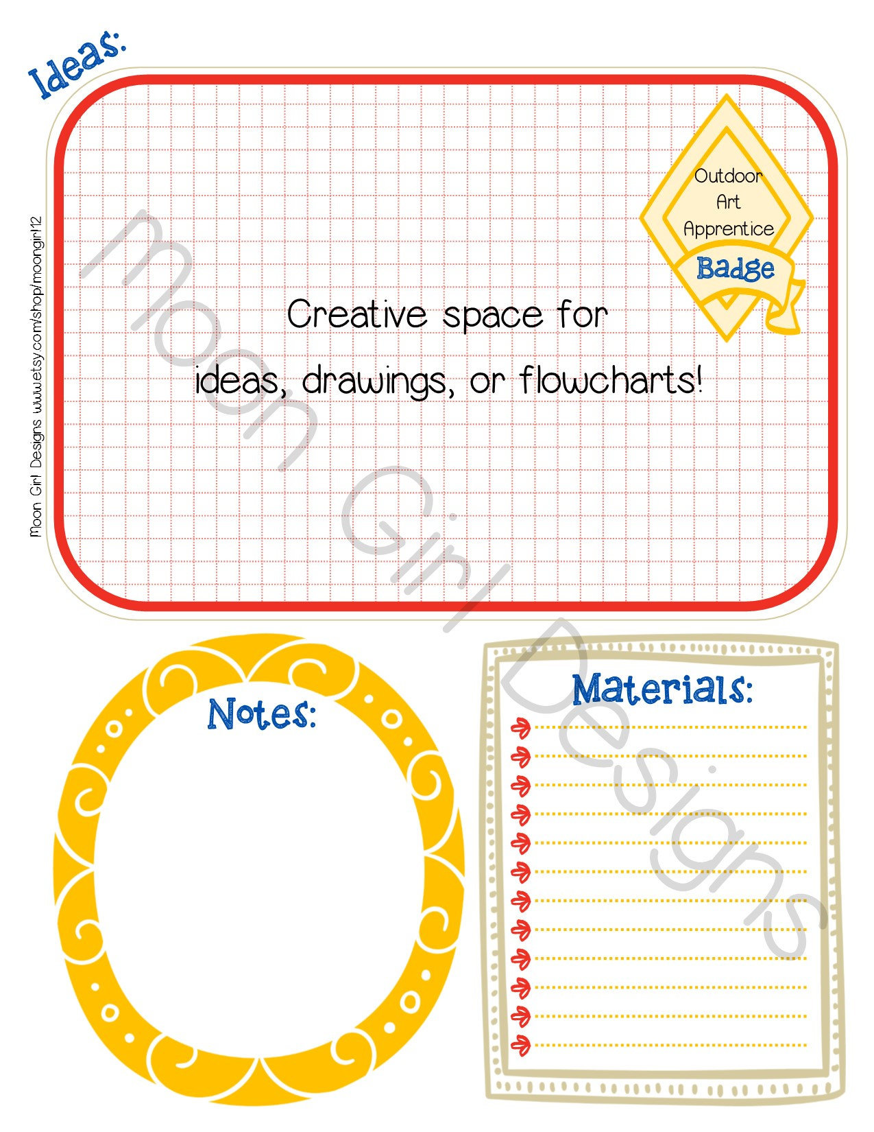 Cadette Badge Planner Girl Scout Leader Editable Printable PDF Template ...