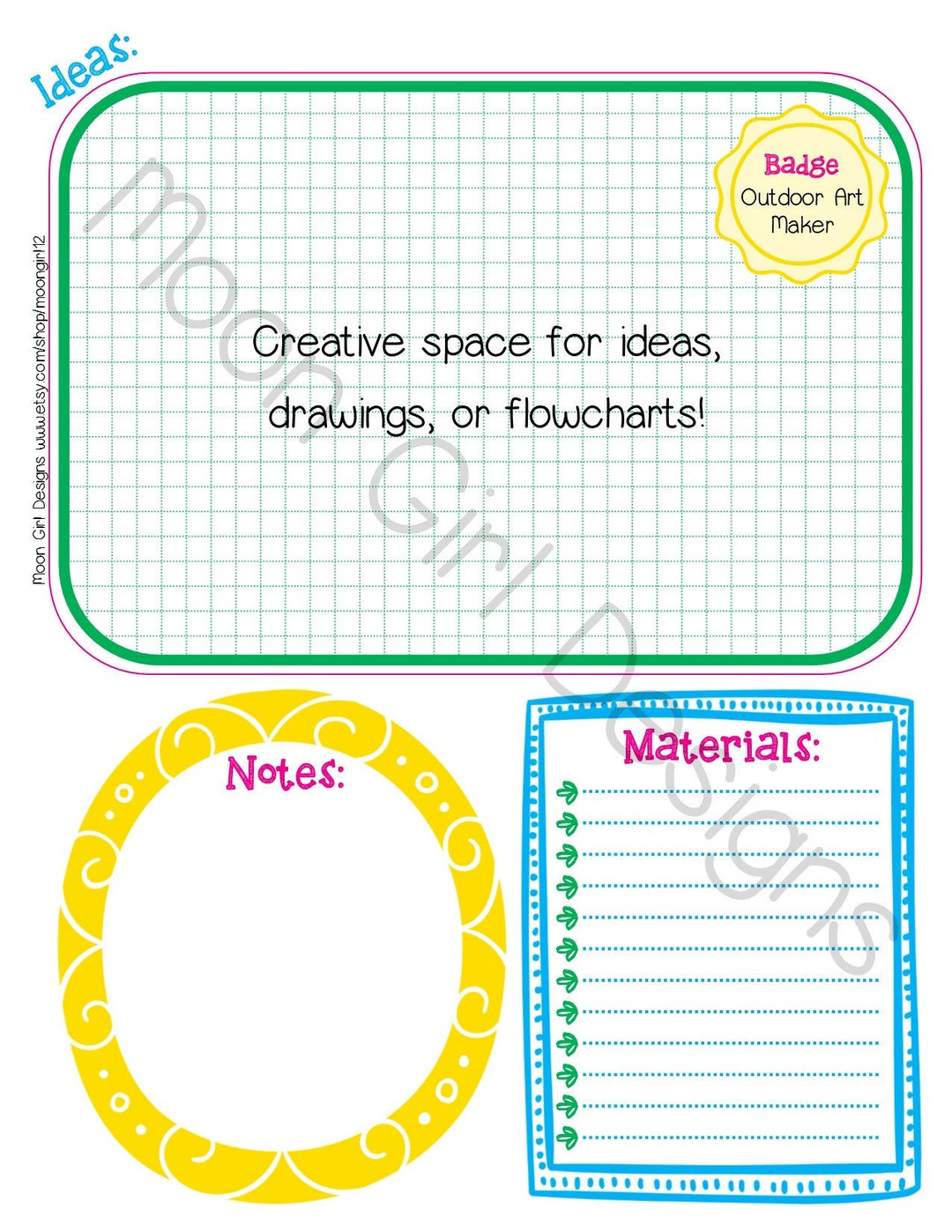 Daisy Girl Scout Badge Planner Troop Leader Editable Printable PDF ...