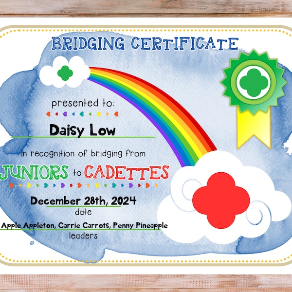 Bridging Certificate - Etsy