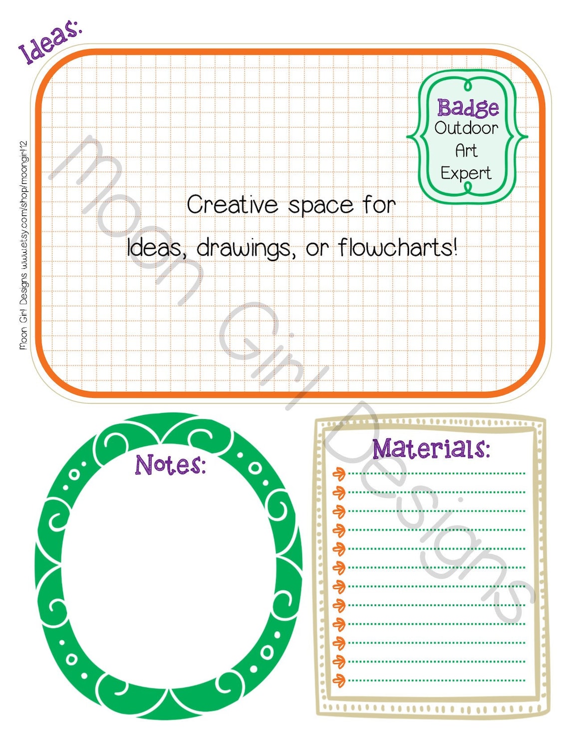 Senior Badge Planner Girl Scout Leader Editable Printable PDF Template ...