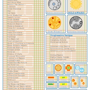 Senior Girl Scout Badge Award Tracker Checklist Badges Chart Fillable ...