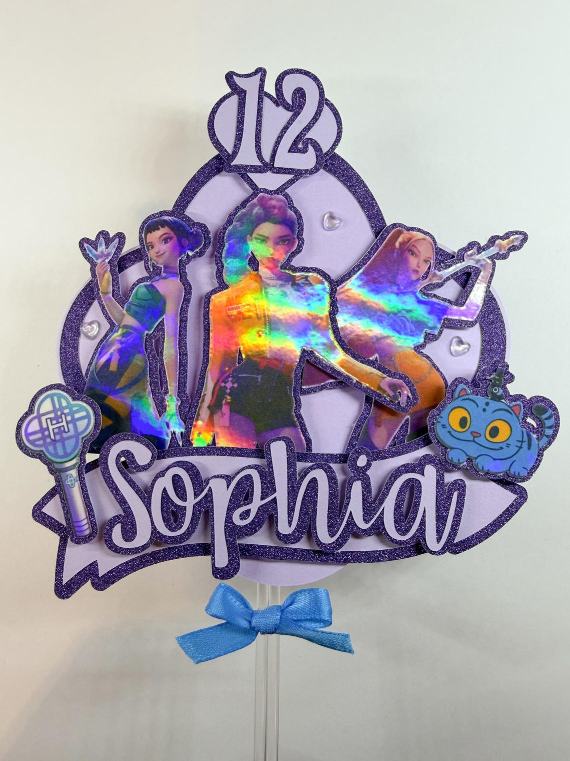 Huntrix Demon Hunter Cake Topper | K-pop Inspired Birthday Cake Topper ...