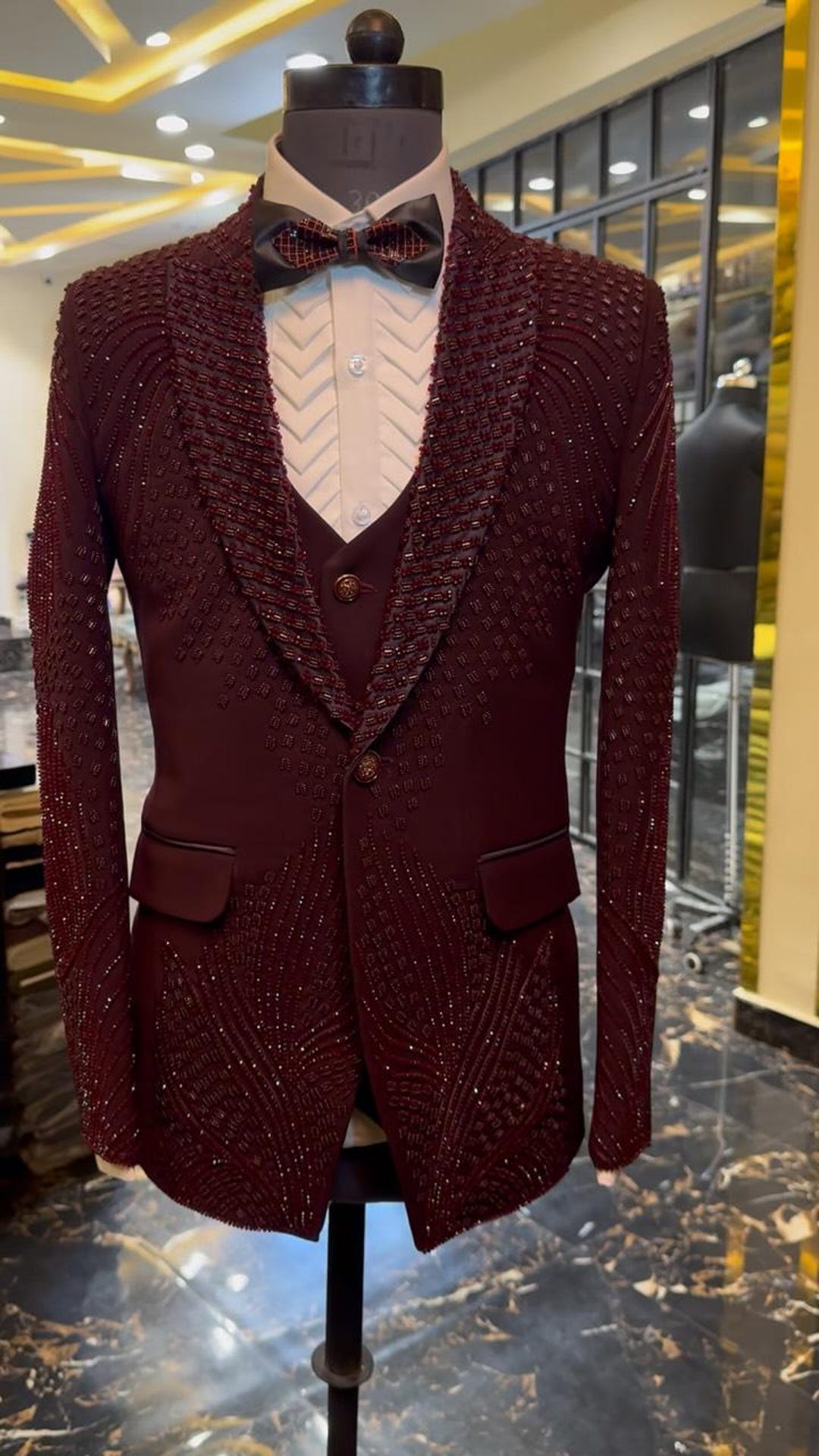 Handmade Drip Effect Red & Black Blazer, Unique Artistic Men’s Tuxedo ...