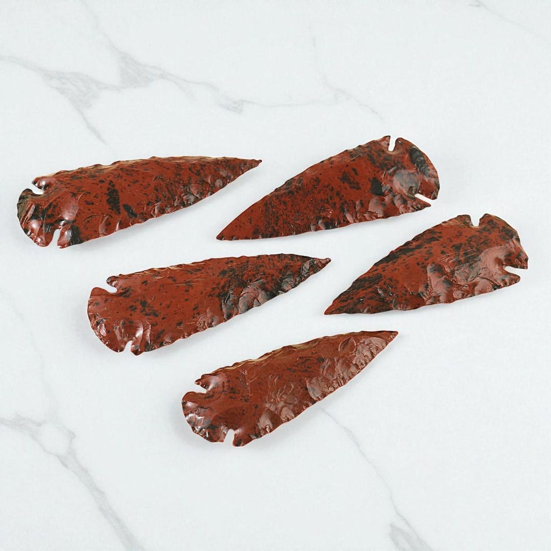 Hand-knapped Mahogany Obsidian Arrowhead: Chakra Healing Stone - Etsy