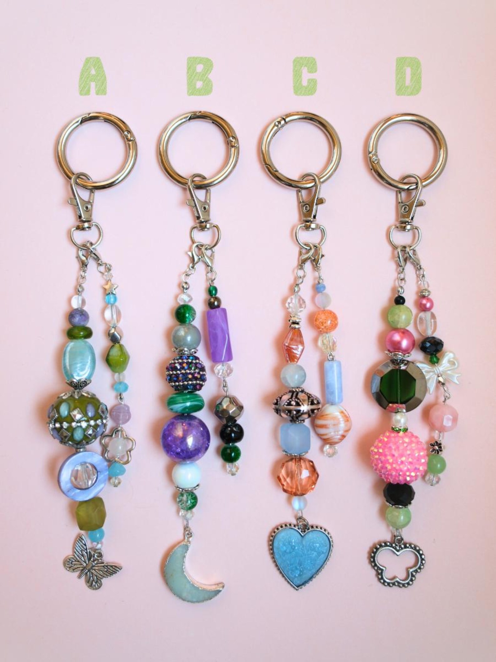 Vintage-inspired Whimsical Keychain | One-of-a-kind Beaded Charm ...