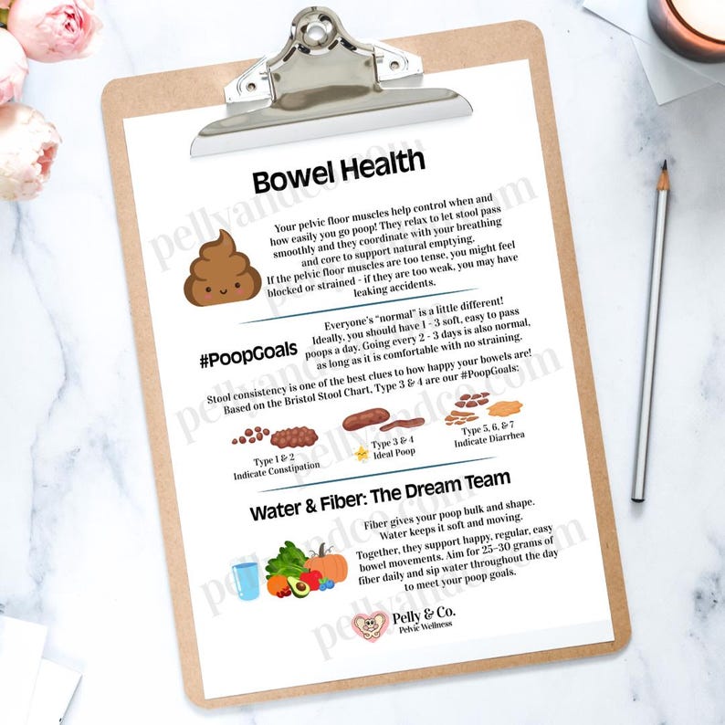 Bowel Health Education Set: Pelvic Floor Exercises & Tips (digital ...