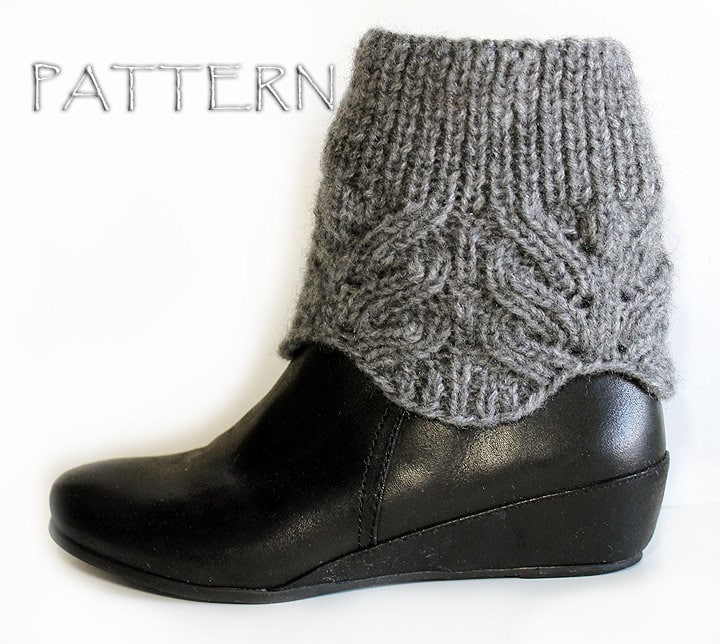 Knit Lace Boot Toppers Pattern PDF - Etsy