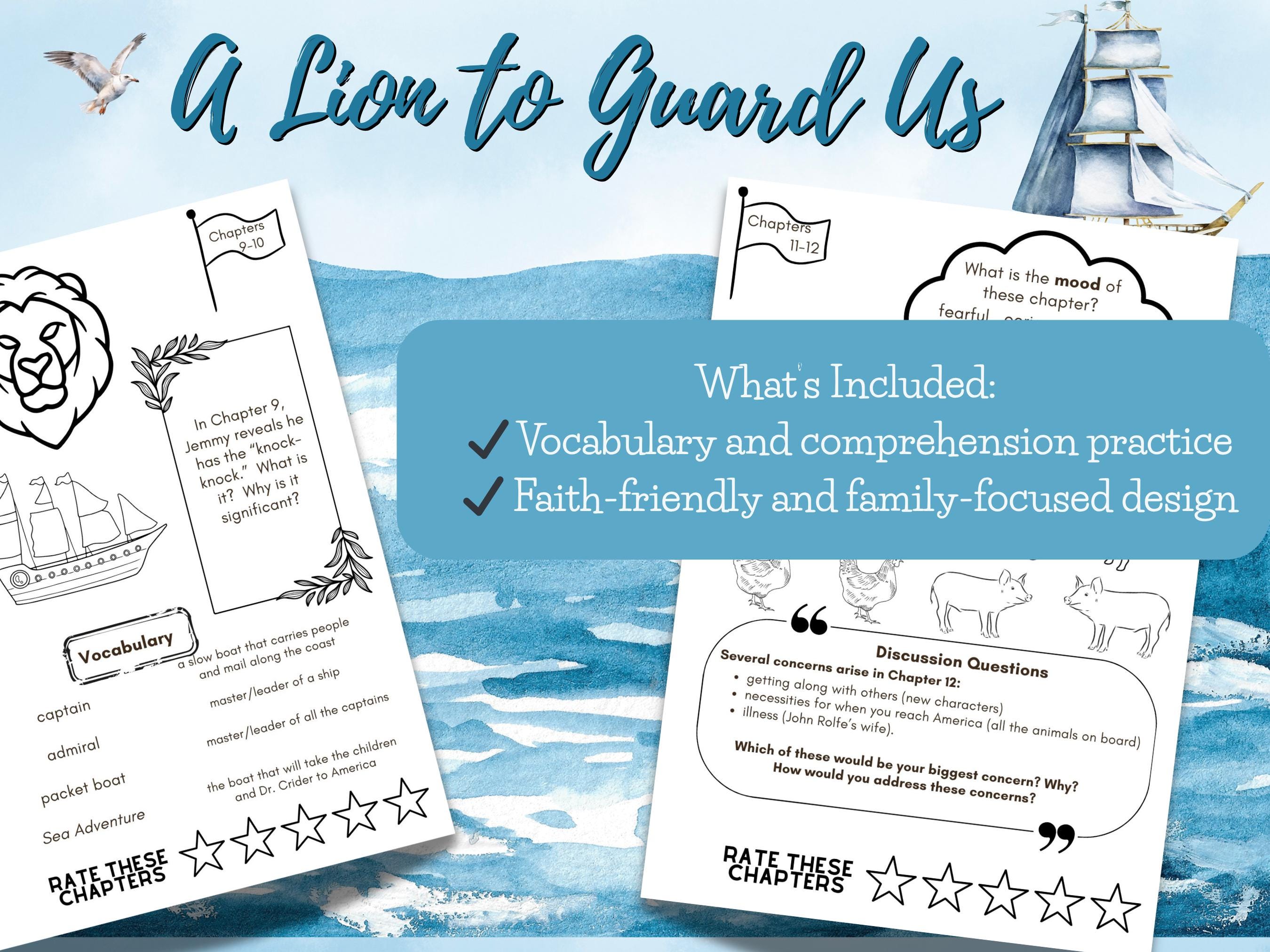 A Lion to Guard Us - Novel Study | Homeschool Literature Guide ...