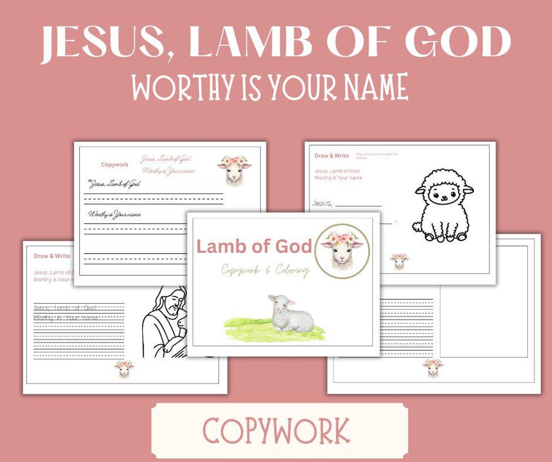 Easter Copywork | Jesus Lamb of God | Christian Homeschool Writing ...