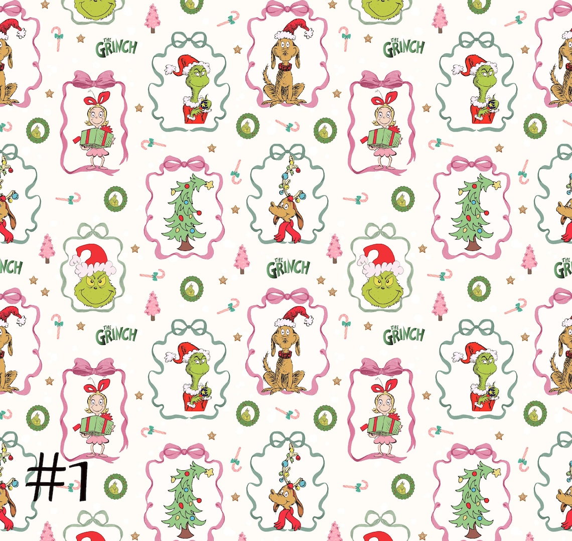 The Grinch Christmas Fabric Cartoon Fabric 100% Cotton Fabric by the ...