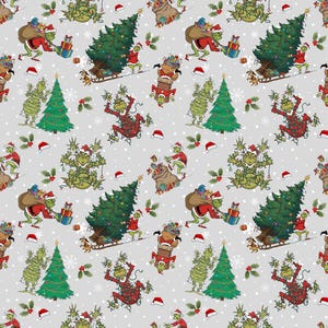 The Grinch Christmas Fabric Christmas Fabric Christmas Tree Fabric 100% ...