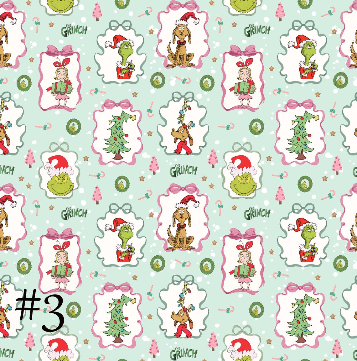 The Grinch Christmas Fabric Cartoon Fabric 100% Cotton Fabric by the ...