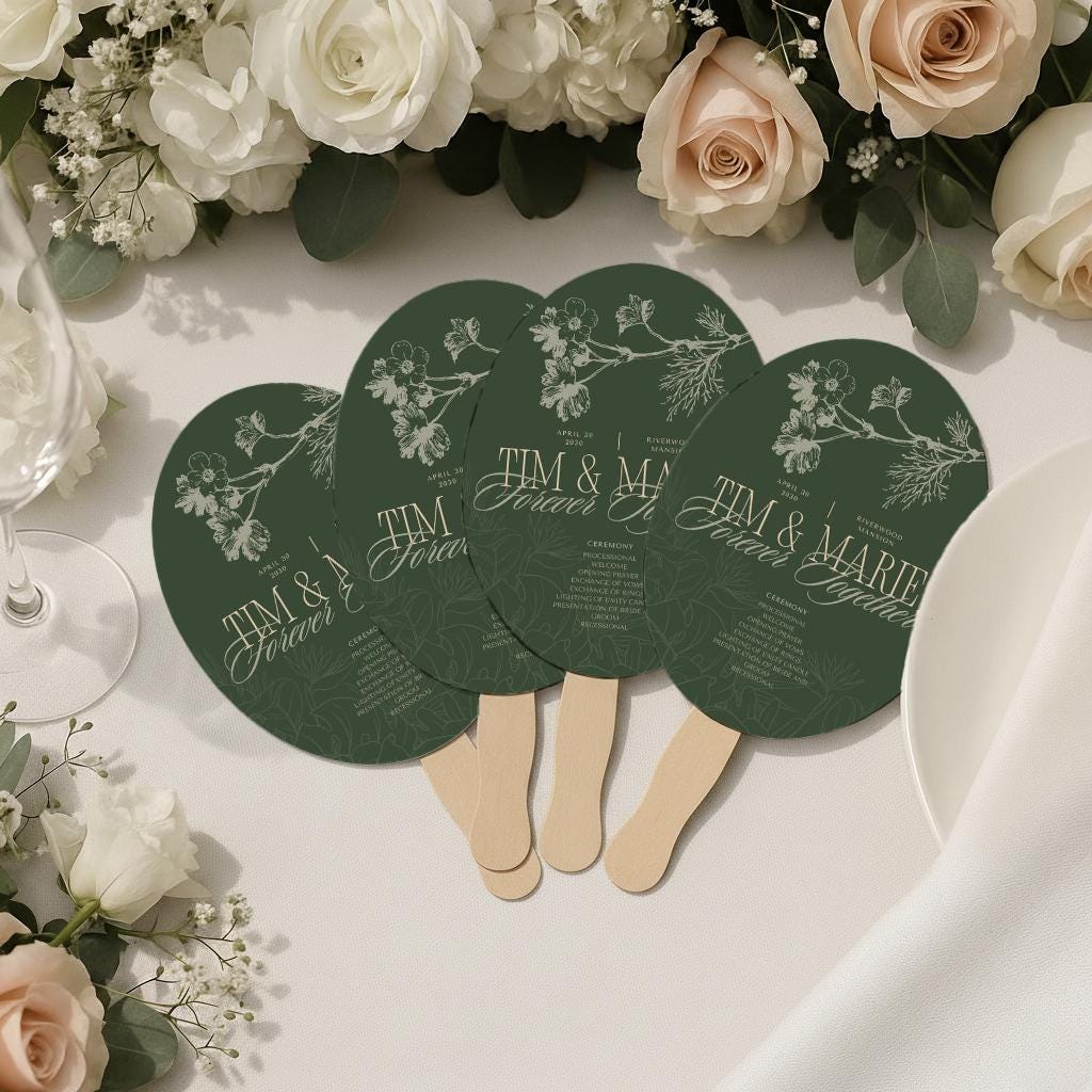 Personalized Hand Fan Favors, Custom Hand Fan Favors, Customized ...