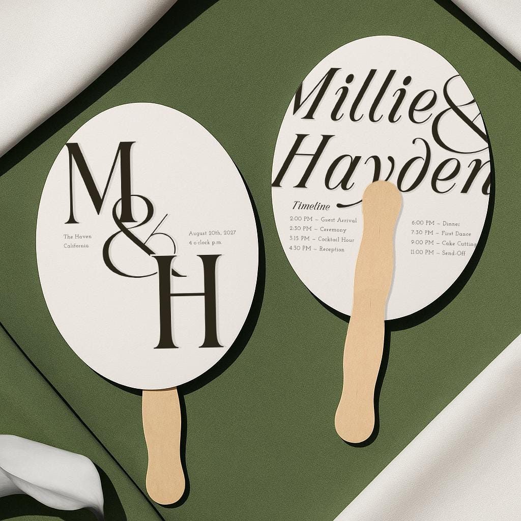 Hand Fan Wedding Favors, Customized Hand Fan as Wedding Guest Favor ...