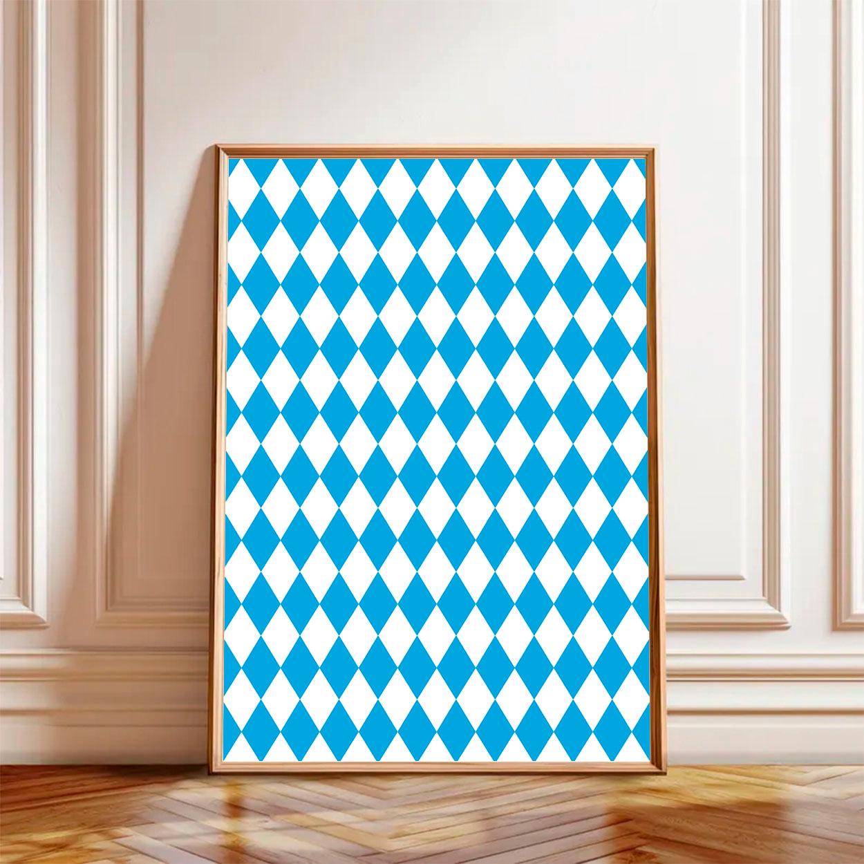 Classic Cyan Blue Diamond Digital Seamless Pattern PNG - Rhombus Fabric ...