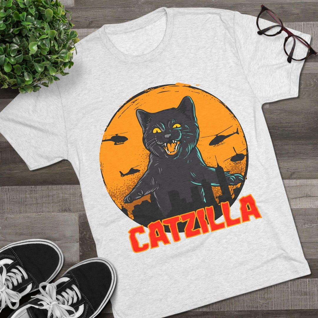 Catzilla PNG - Retro Japanese Cat Movie Poster Art (digital Download ...