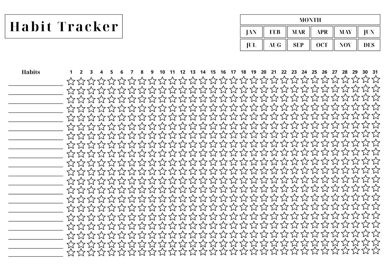 Habit Tracker Printable Bundle | 3 Designs in 1 Set | Circle, Heart ...