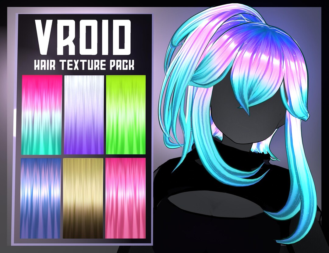 Vroid Hair Texture Pack - Fission - 60+ Texture Megapack for Vroid ...