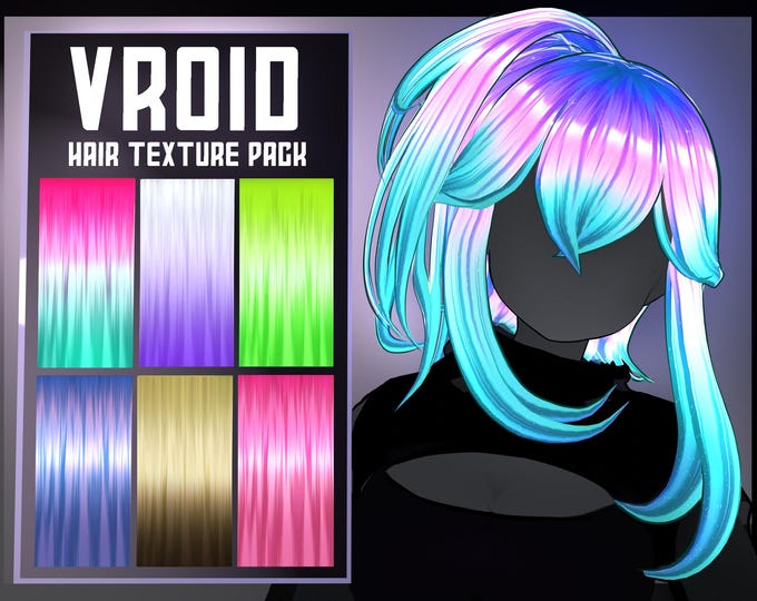 Vroid Hair Texture Pack - Fission - 60+ Texture Megapack for Vroid ...