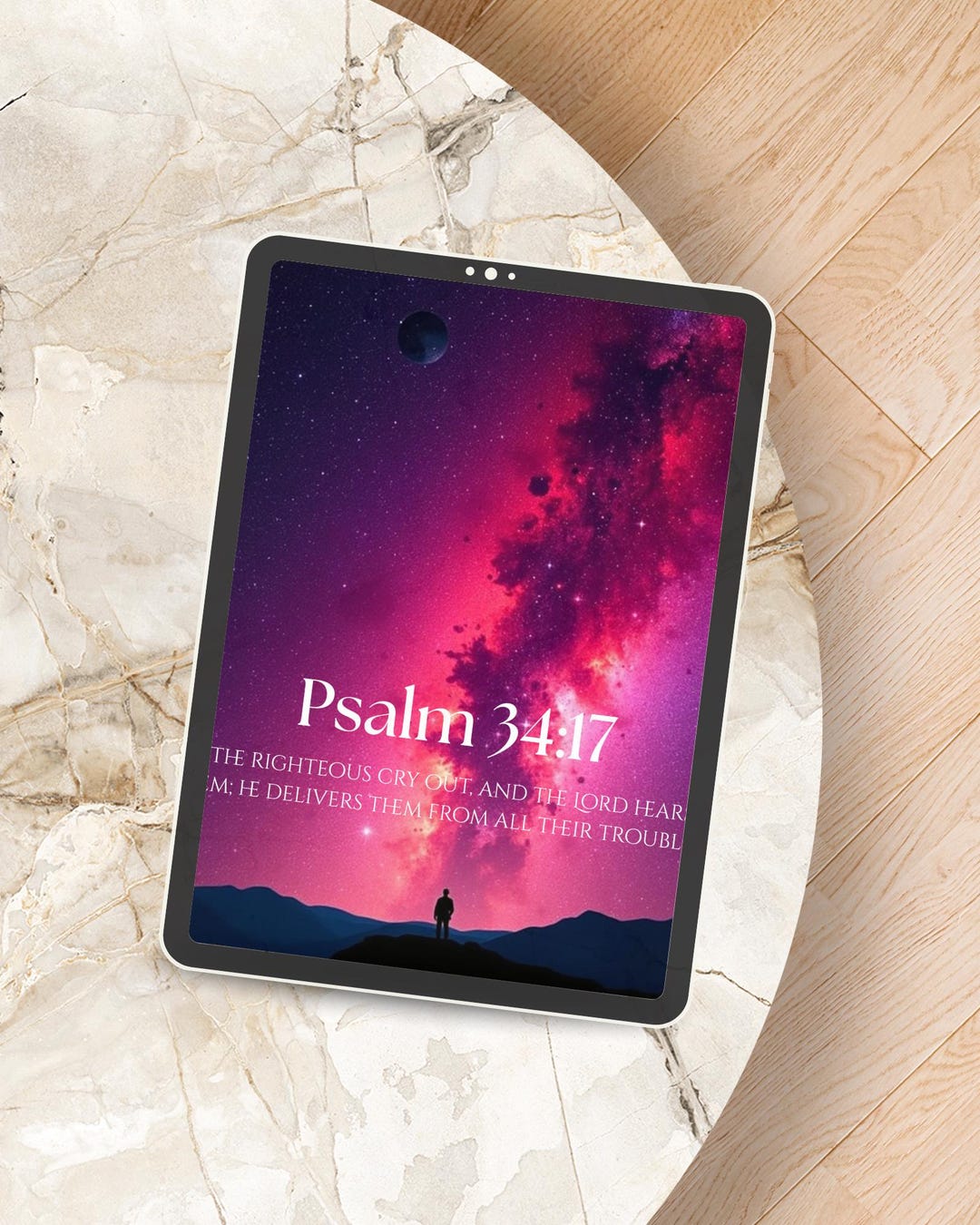 Psalm 34:17 Bible Verse Wall Art | the Lord Hears the Cry | Christian ...