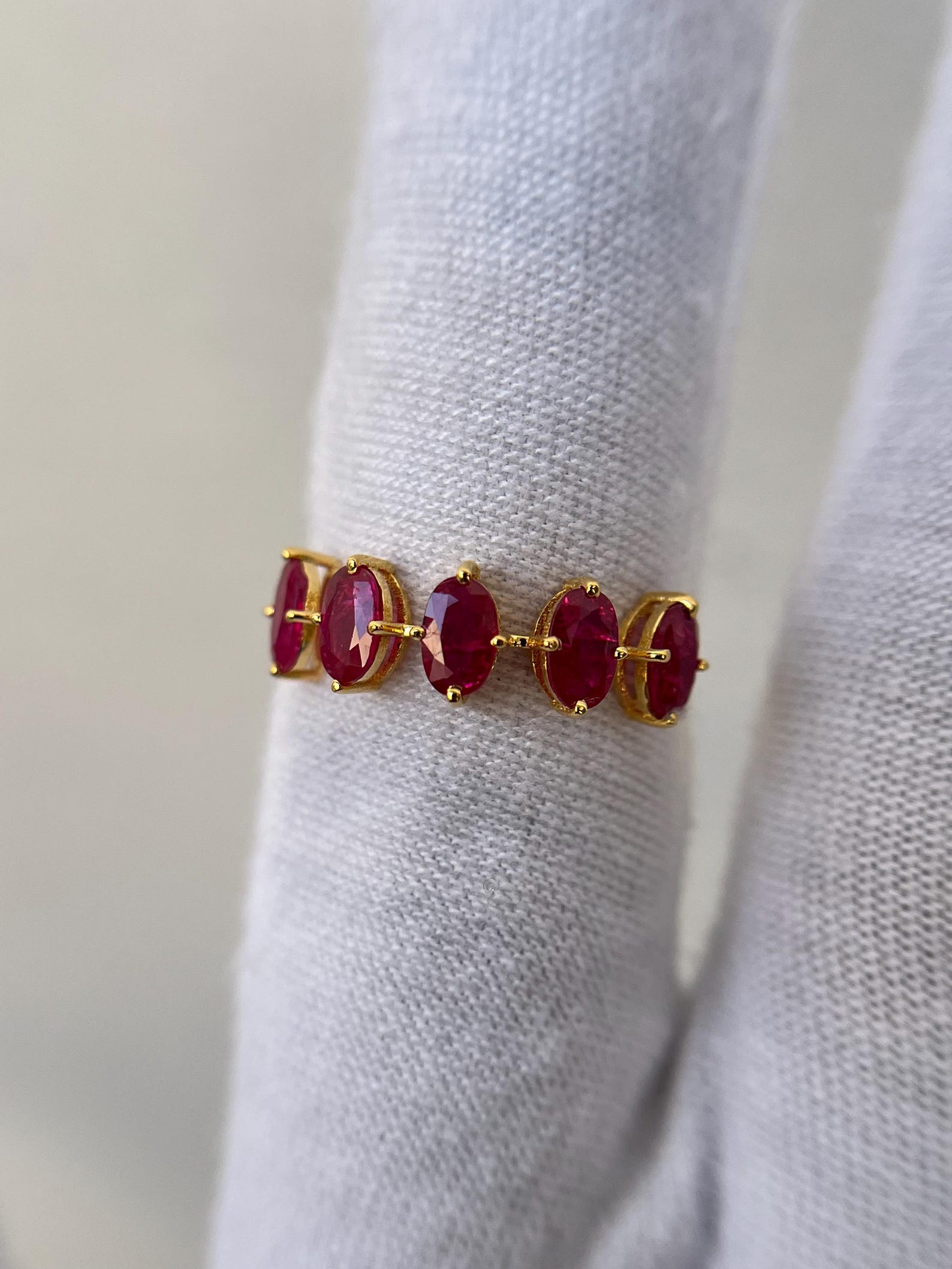 Vintage Ruby Ring, Five Stone Ruby Ring, Ruby Engagement Ring, 14k ...
