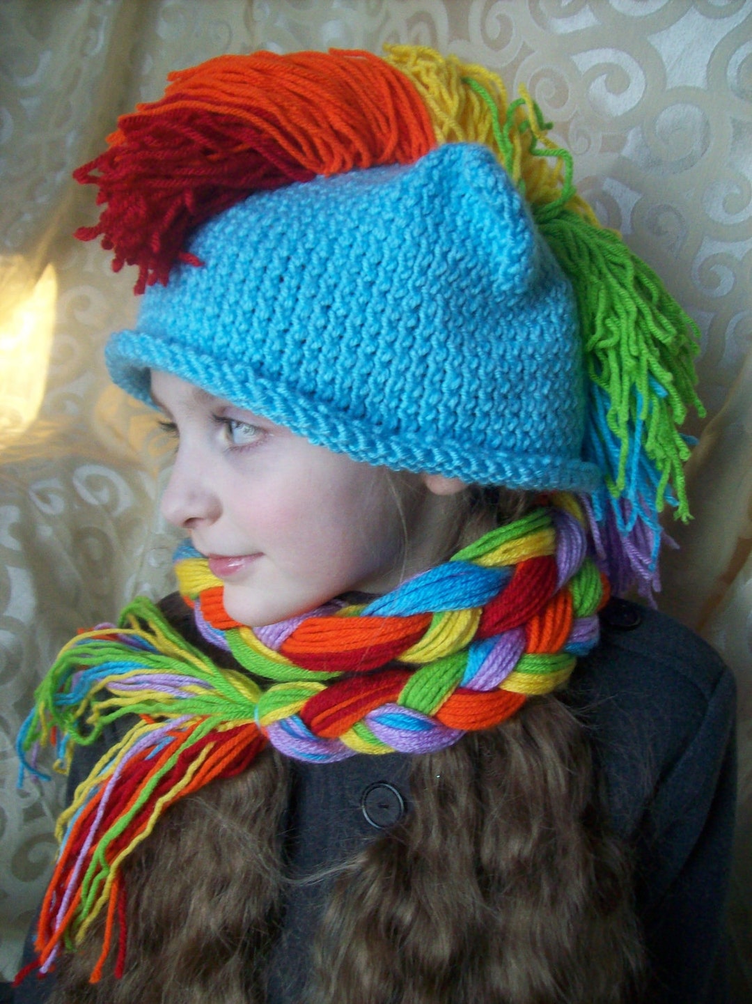 Knit My Little Pony Friendship is Magic Rainbow Dash Hat - Etsy Denmark