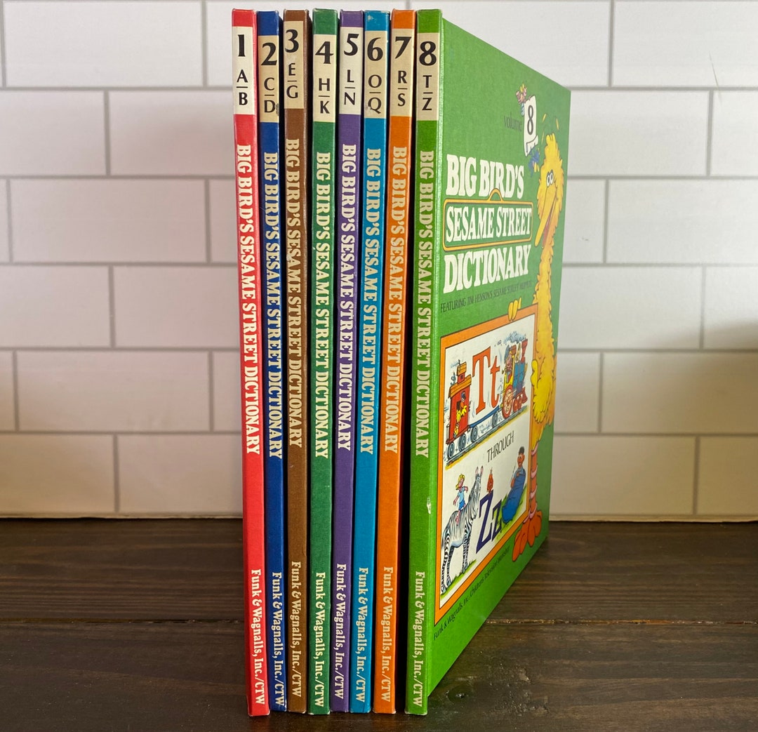 Big Bird's Sesame Street Dictionary - Vintage Children's Book (vol. 1-8 ...