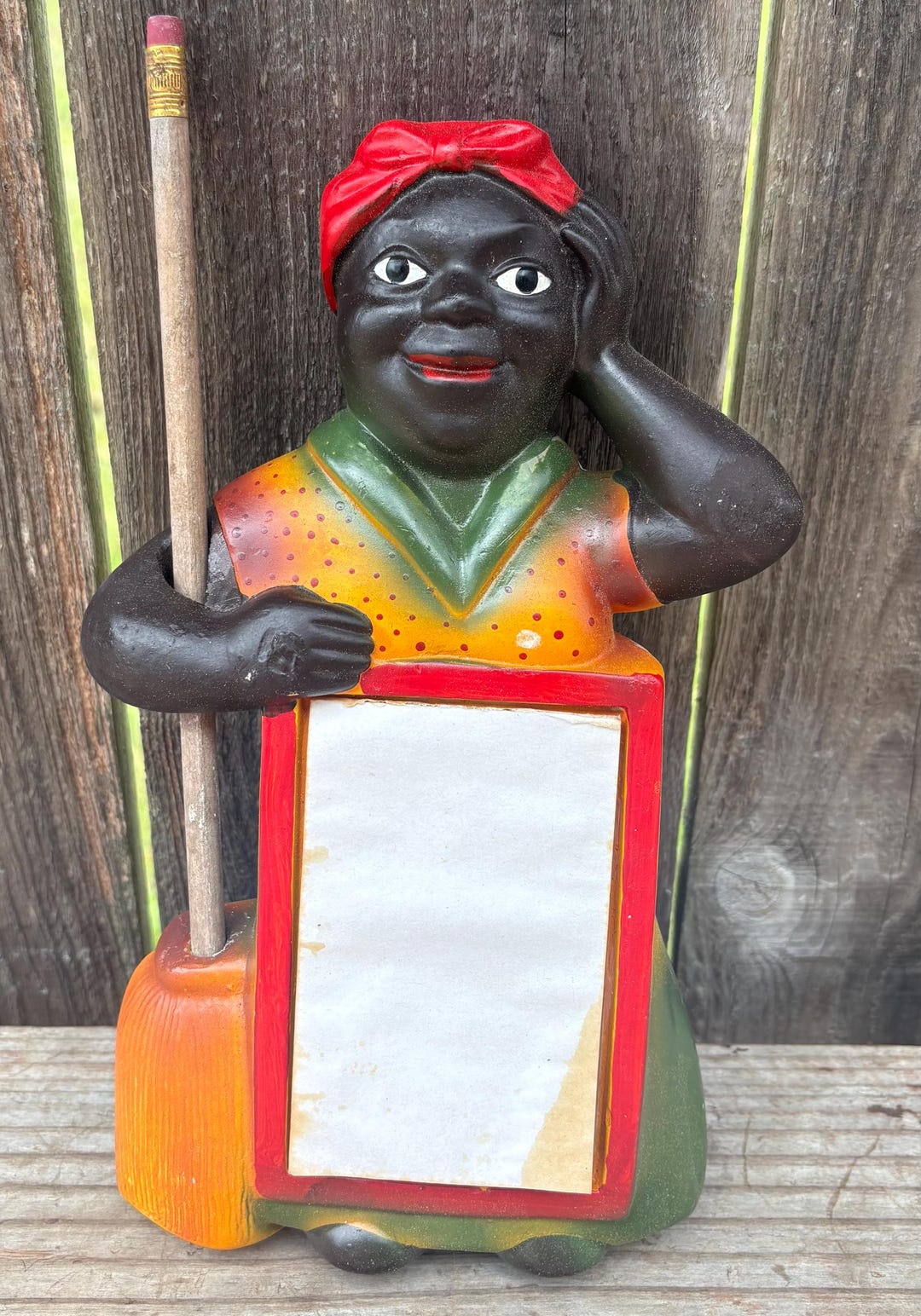 Vintage 1954 Miller Studios Chalkware Notepad - Vintage Kitchen Wall ...