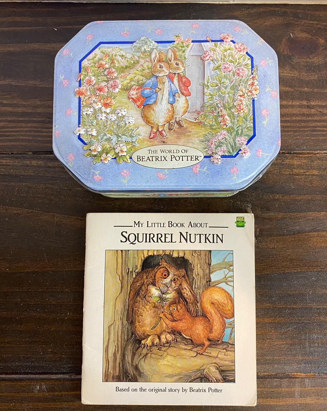 The World of Beatrizx Potter Tin Squirrel Nutkin Book Vintage Beatrix Potter Tin Tins and ...