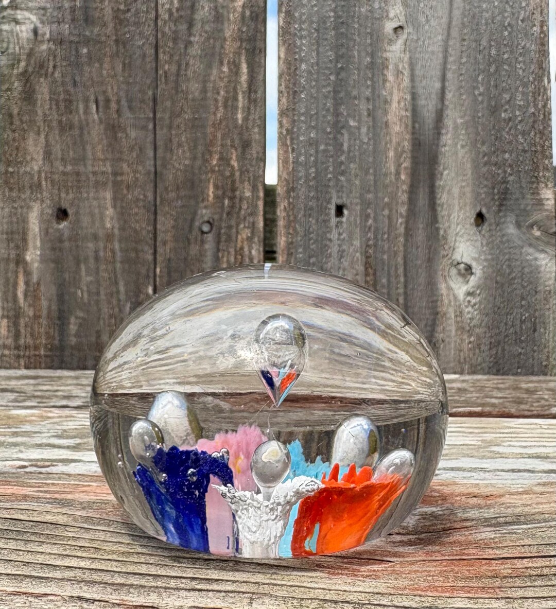 Paperweight - Vintage Paperweight - Art Glass Paperweight - Vintage Art ...