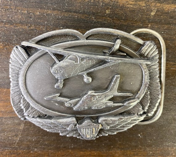 Plane / Pilot Siskiyou Pewter Belt Buckle - Vintage … - Gem