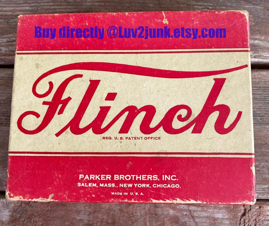 Flinch Game - Vintage Flinch Game - Vintage Parker Brothers Game - Card ...