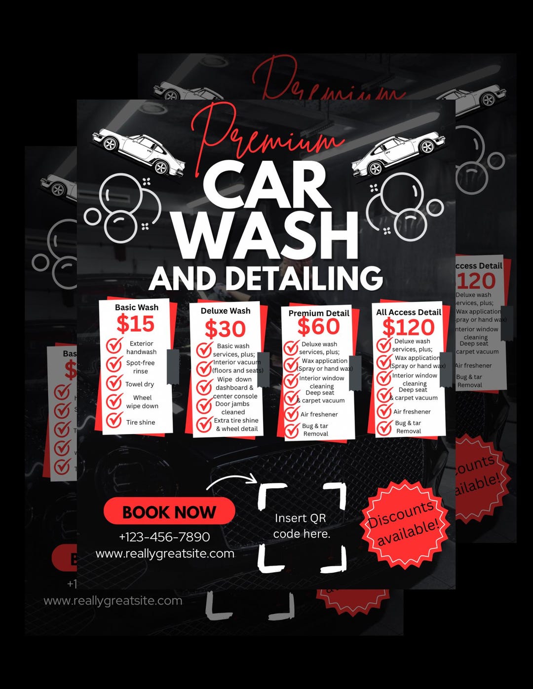 Auto Detailing Price Sheet, Auto Detailing Flyer, Auto Detailing, Auto ...