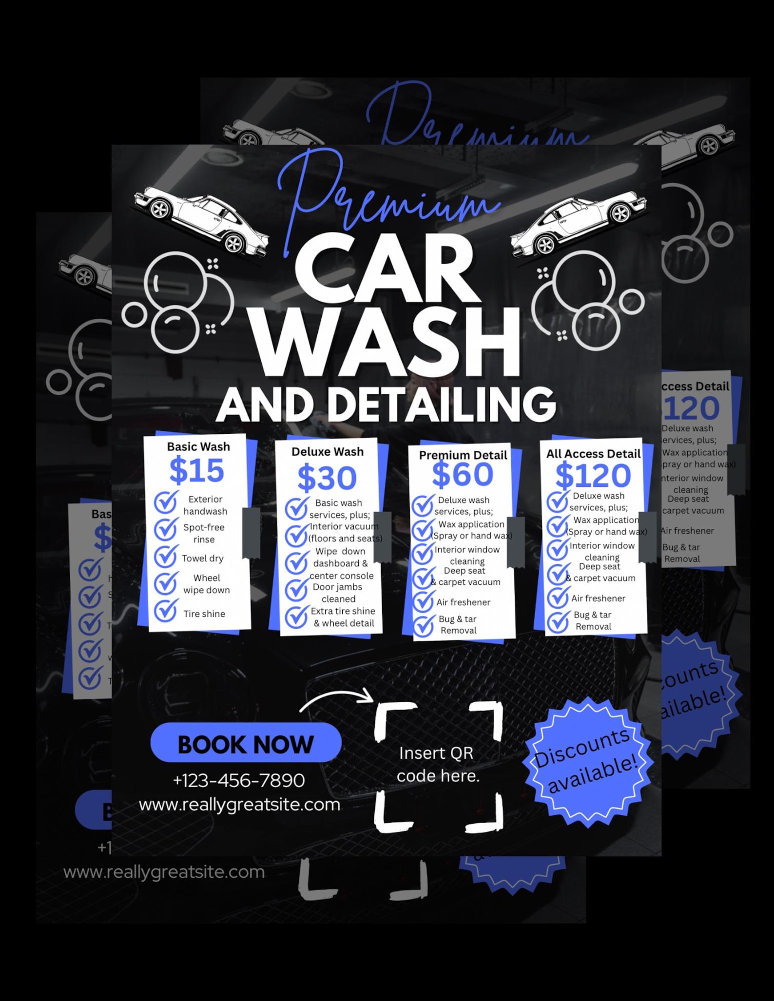 Auto Detailing Price Sheet, Auto Detailing Flyer, Auto Detailing, Auto ...