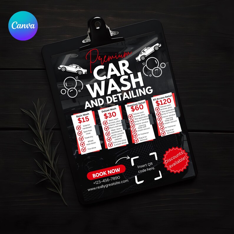 Auto Detailing Price Sheet, Auto Detailing Flyer, Auto Detailing, Auto ...