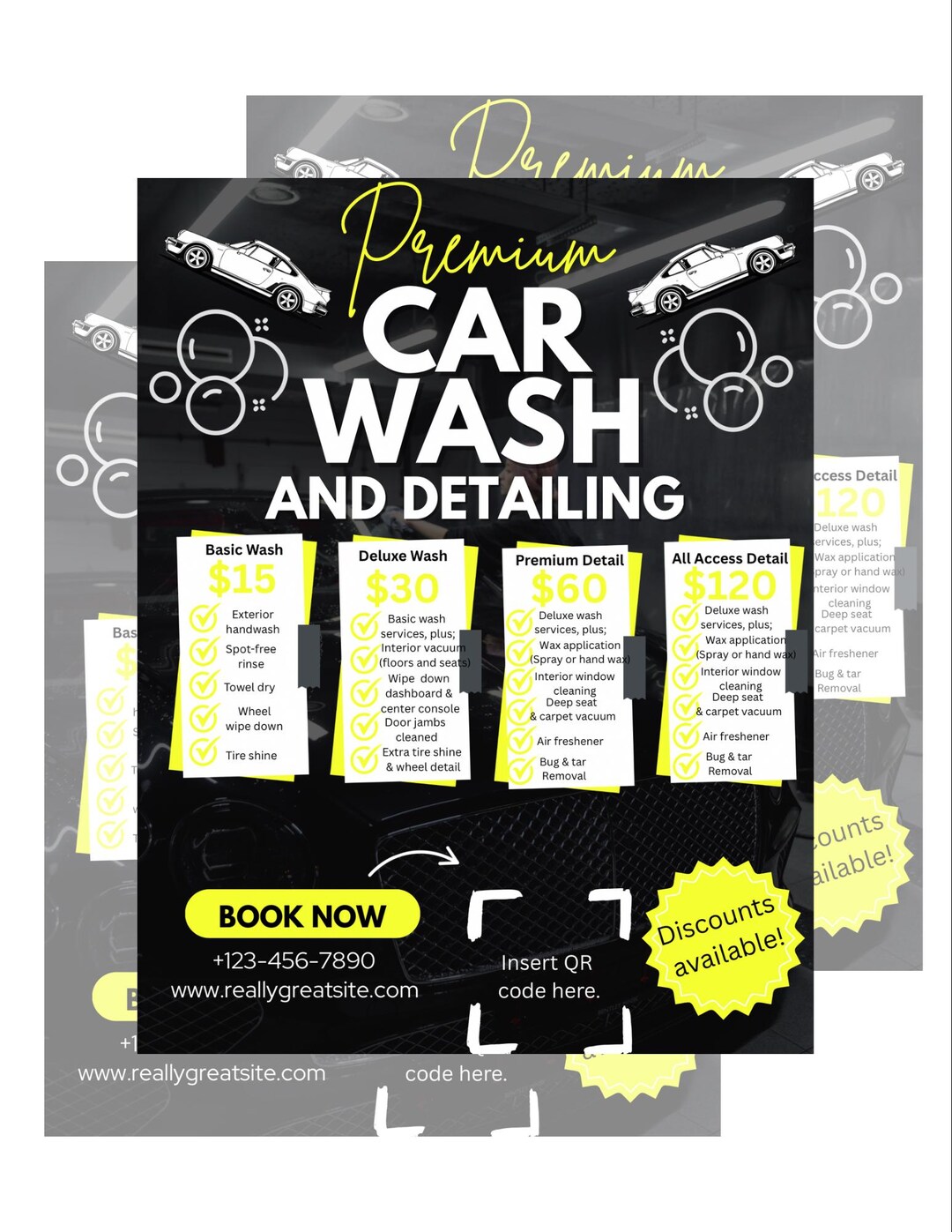 Auto Detailing Price Sheet, Auto Detailing Flyer, Auto Detailing, Auto ...
