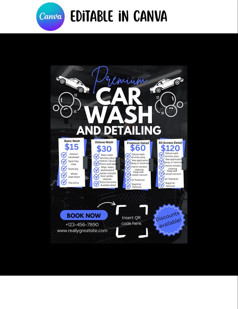 Auto Detailing Price Sheet, Auto Detailing Flyer, Auto Detailing, Auto ...