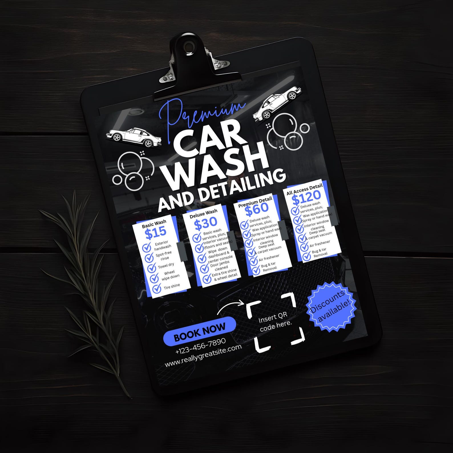 Auto Detailing Price Sheet, Auto Detailing Flyer, Auto Detailing, Auto ...