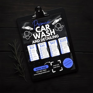 Auto Detailing Price Sheet, Auto Detailing Flyer, Auto Detailing, Auto ...