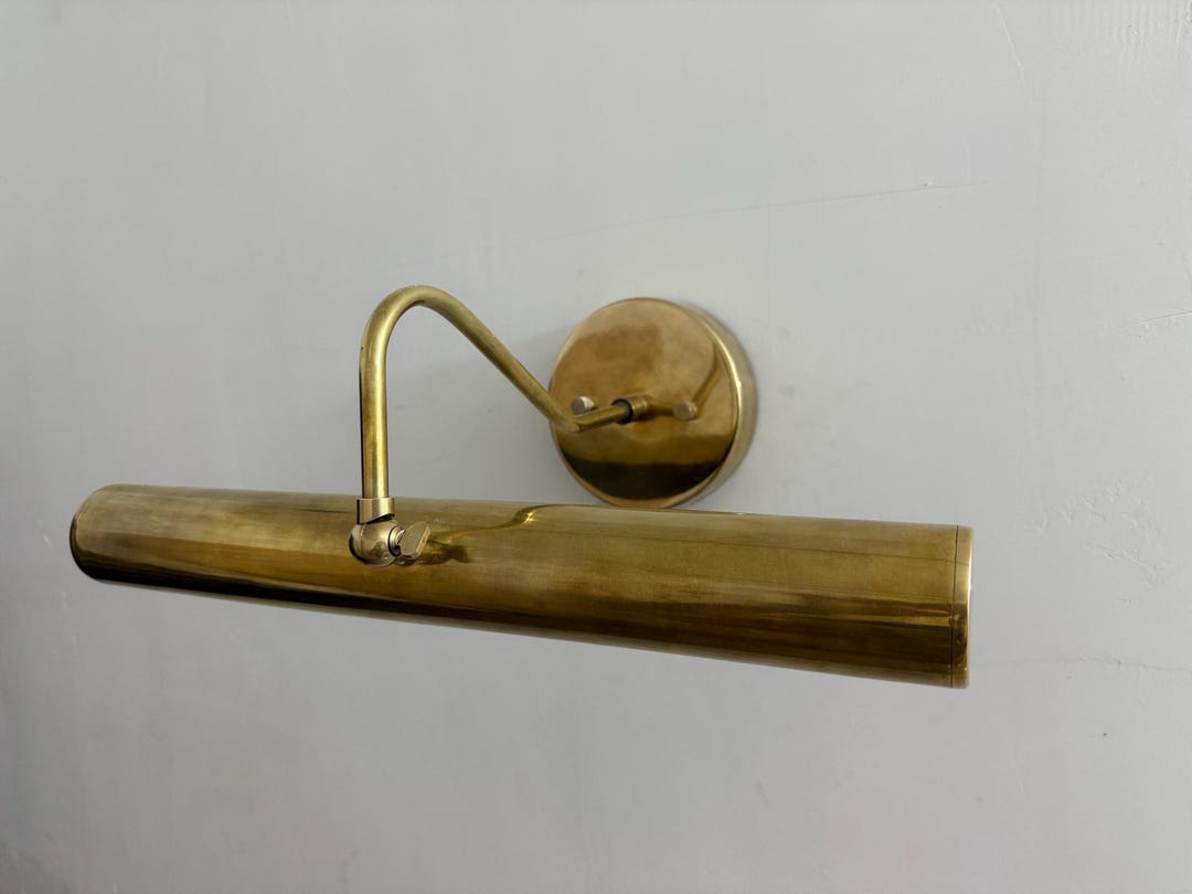 Vintage Brass Picture Light / Wall Mounted Art Light Fixture for ...