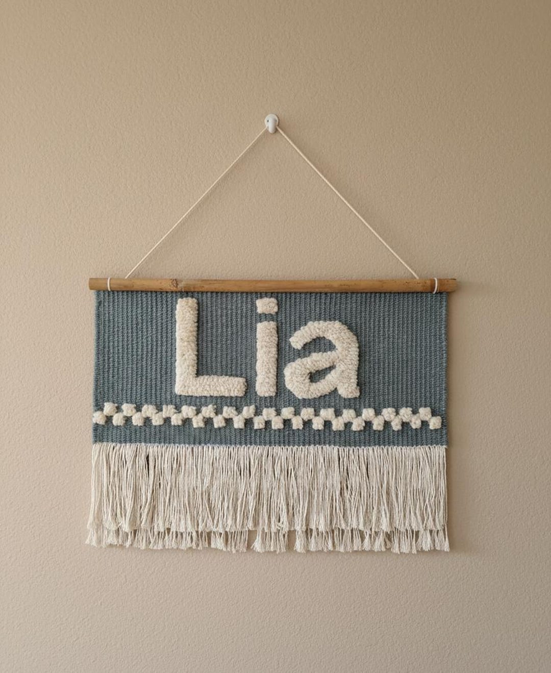 Custom Baby Name Tapestry | Nursery Wall Decor | Minimal Boho Kids Room ...